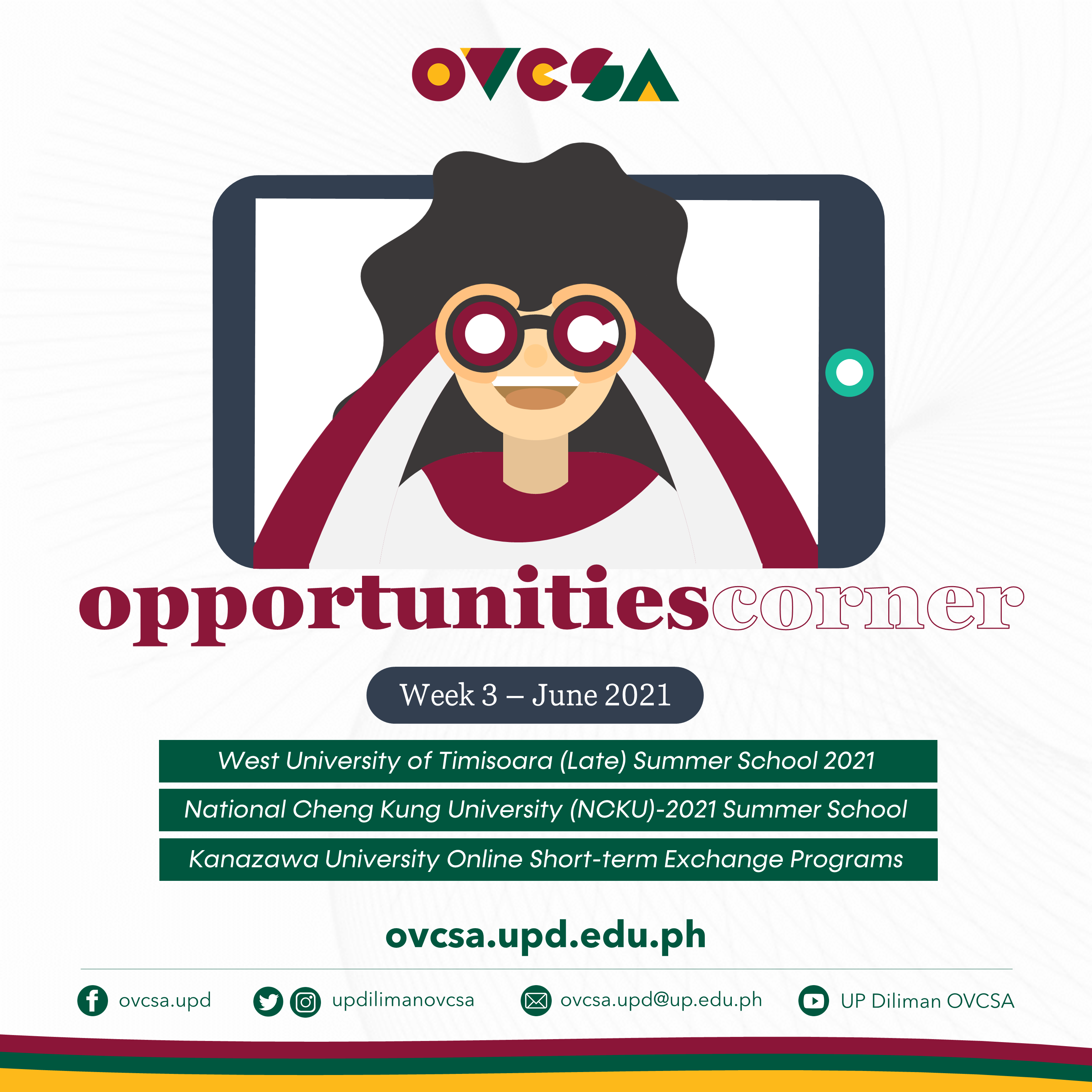 #OpportunitiesCorner: Week 3 June 2021 - UP Diliman Office of the Vice ...